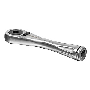 Sealey AK6962 Bit Driver Micro Stainless Steel Ratchet, 1/4 Hex, 85mm x 123mm x 42mm, Silver