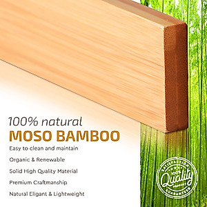 In-Drawer Knife Block Organizer and Adjustable Bamboo Drawer Dividers Organizers