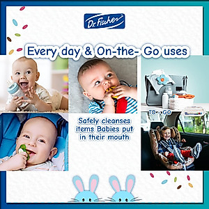 Messy-Mouth Pacifier and Bottle Wipes, Food Grade Teether Wipes for Sensitive Delicate Baby Skin