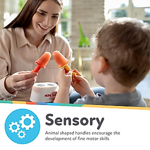 Nuby Animal Pops Ice Pop Mold - Homemade Treats for Kids - Teething Relief - 4+ Months