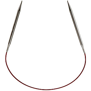 ChiaoGoo Red Lace Circular 16 inch (40cm) Stainless Steel Knitting Needle Size US 7 (4.5mm) 7016-7