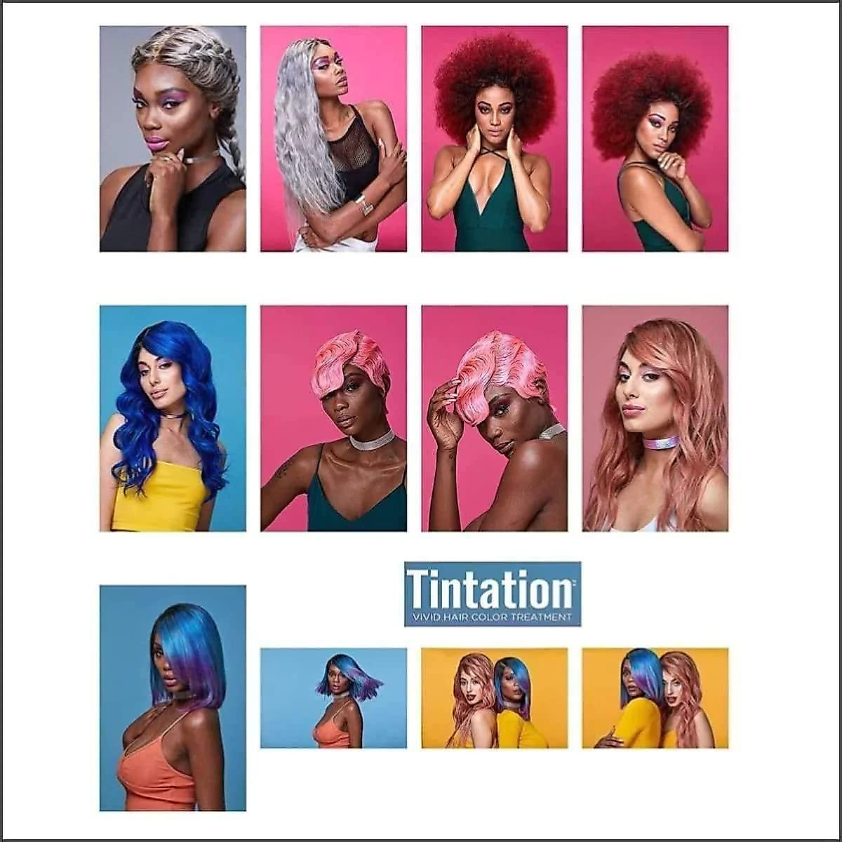 Kiss Tintation Semi-Permanent Hair Color Treatment 148 mL (5 US fl.oz) (Jet Black)