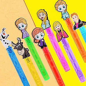 24 Piece Frozen Bubble Wand for Kids(8 Style),Cute Frozen Bubble Wand Great for Frozen Theme Birthday Party Supplies