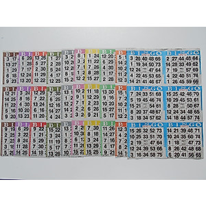 SmallToys Bingo Paper Game Cards - 6 Cards - 10 Sheets - 100 Books - 8 Inch by 12 Inch Size Disposable Sheet - Made in USA