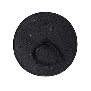 Coucoland Fascinator Hat Cocktail Tea Party Fascinator Headband Flat Kentucky Derby Fascinators for Wedding Black-Pearl