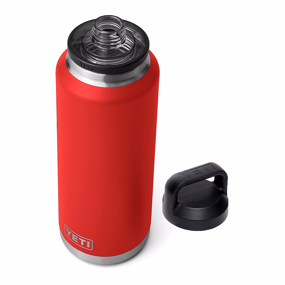 YETI Rambler 46 oz Bottle, Vacuum Insulated, Stainless Steel with Chug Cap, Rescue Red