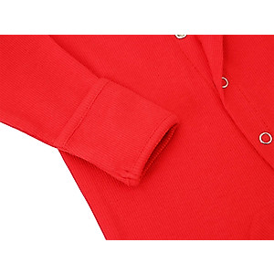 KISBINI Baby Footed Pajamas with Mitten Cuffs Unisex Cotton Snap-up Romper Jumpsuit Sleep and Play 0-12 Months Footies