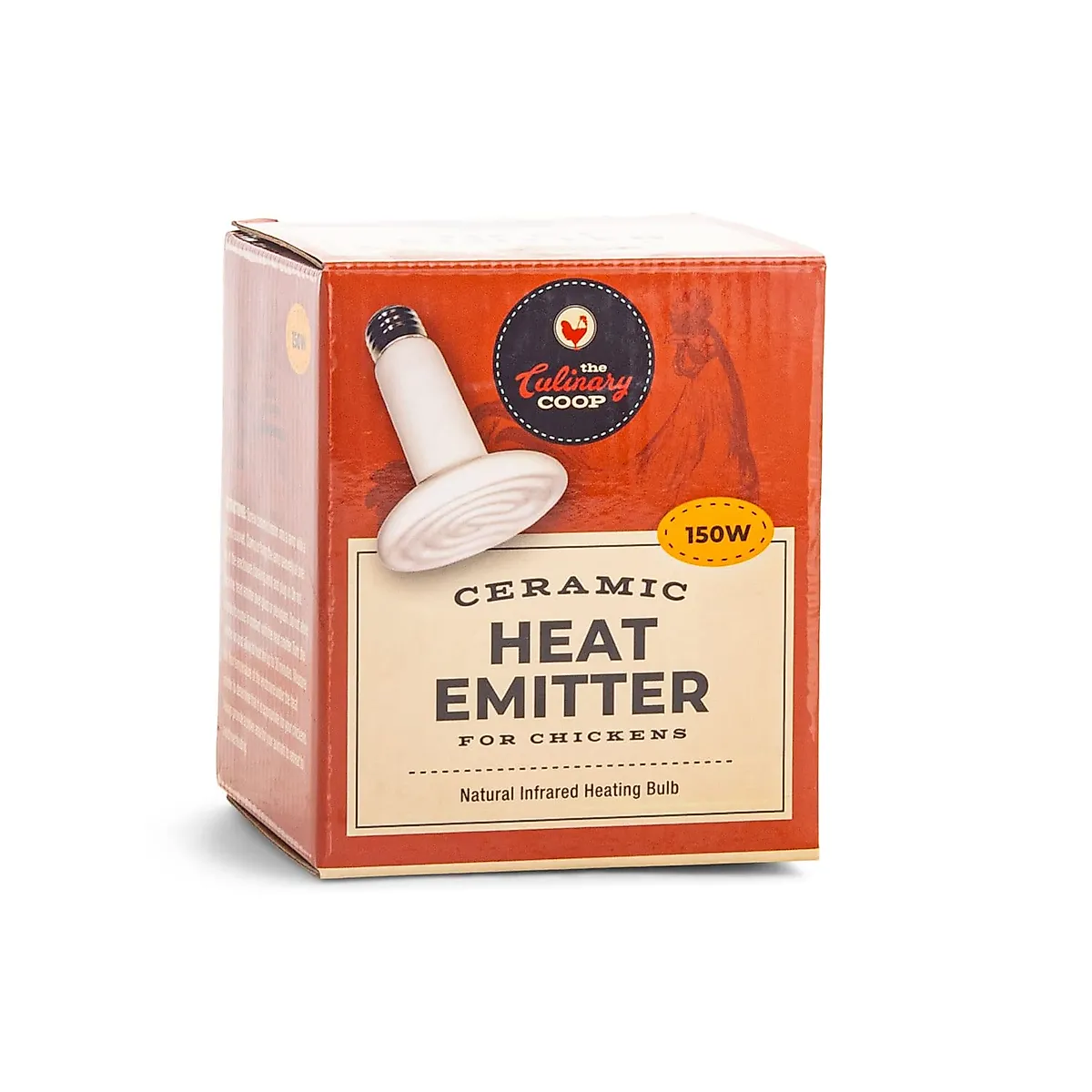 Fluker's Culinary Coop Ceramic Heat Emitter for Chicken Coop or Outdoor Animals, 150 Watt