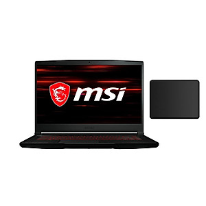 MSI GF63 15.6" FHD Premium Gaming Laptop | Intel 6-Core i5-10500H | 16GB RAM | 512GB SSD | NVIDIA GeForce GTX 1650 Max-Q | Backlit Keyboard | Windows 11 | with Mouse Pad Bundle