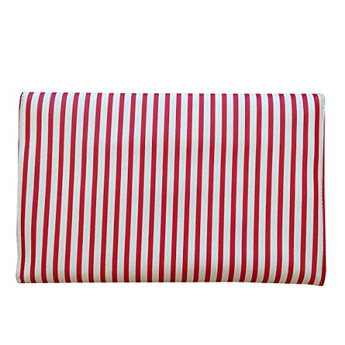 JNB Striped Envelope Clutch, Red