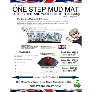 one Step mud mat one Step mud mat one Step mud mat one Step mud mat One Step mud mat (Large, Red)