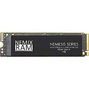 NEMIX RAM Nemesis Series 1TB M.2 2280 Gen4 NVMe SSD for Playstation 5 & PC Gaming Machines Fastest Write Speeds up to 7415mbps Supports PCIe 4 (PCIe3 Backward Compatible)