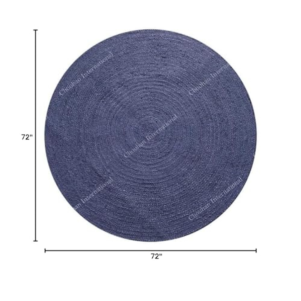 Chouhan International 4x4, 5x5, 6x6,feet Natural Jute Plain Round Rug, Floor Plain Edge Rug Braided Boho Eco Large Circular Handmade Area Rugs (CIRD2)