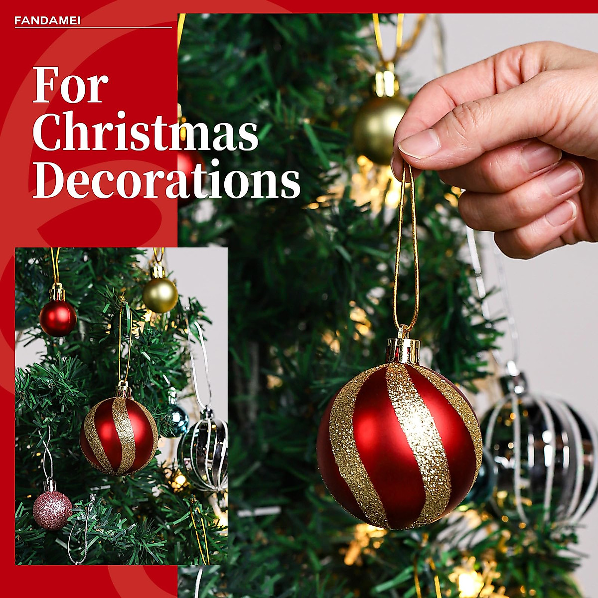 FANDAMEI 1.2mm Metallic Elastic String, Gold Stretch Cord for Craft Gift Jewelry Making, Elastic Cords Ribbon for Hair Braids, Elastic String for Bracelets, Beading Cord Stretchy Christmas Crafts DIY