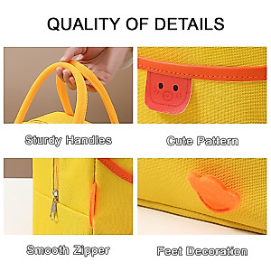 Cute Lunch Box Reusable Duck Lunch Bags for Women Cute Lunchboxes Kawaii Animal Lunch Bag Cooler for Picnic Office Work Travel