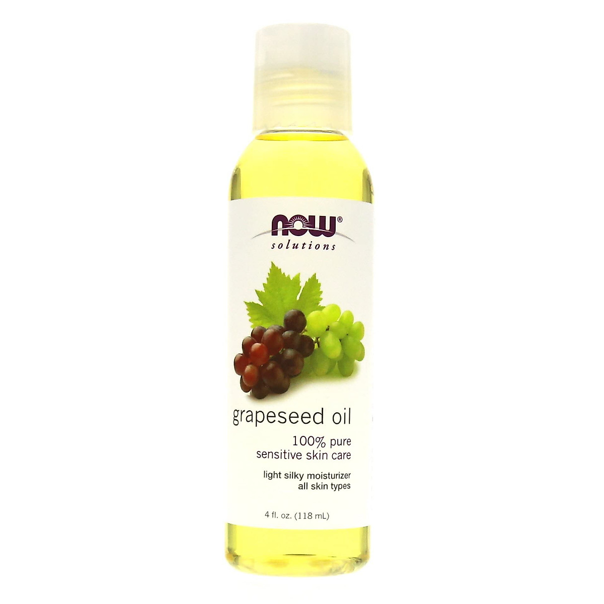 NOW Grape Seed Oil, 4-Ounce (Pack Of 2)