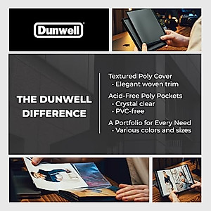 Dunwell Small Photo Album 4x6 (2-Pack), 4 x 6 Photo & Art Portfolio Presentation Book, Each Shows 48 Pages, Professional Mini Photo Book for 4x6 Pictures, Postcards, Artwork, Keepsakes