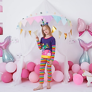 VIKITA Girls Shirts Winter Long Sleeve Graphic T Shirts Casual Tops for Girls (L328 5T)