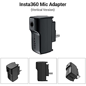 CYNOVA Upgraded Insta 360 Mic Adapter, Audio 3.5mm Jack Compatible with Insta360 One RS 1-inch 360 Mic Adapter / Insta360 One X2 Mic Adapter Extrenal Microphones USB-C Port for Inst360 X2 Accesories