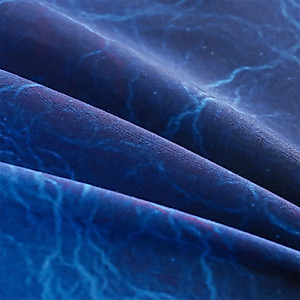 Meeting Story Gamer Gaming Bedding Sets Tie Dye Lightnings Gamepad Comforter Set for Boys Games Console Action Buttons Novelty Colorful Modern Room Decor Home Quilt Set (Twin, Red-Blue)