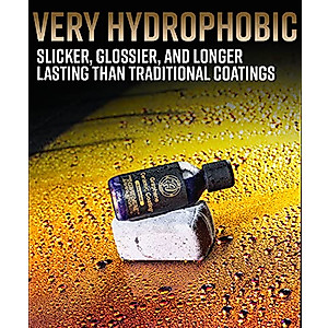 Adam's Advanced Graphene Ceramic Coating (60ml) - 10H Graphene Coating for Car Detailing Professionals | 9+ Years of Protection & Patented UV Glow Technology | Apply After Car Wash & Paint Correction