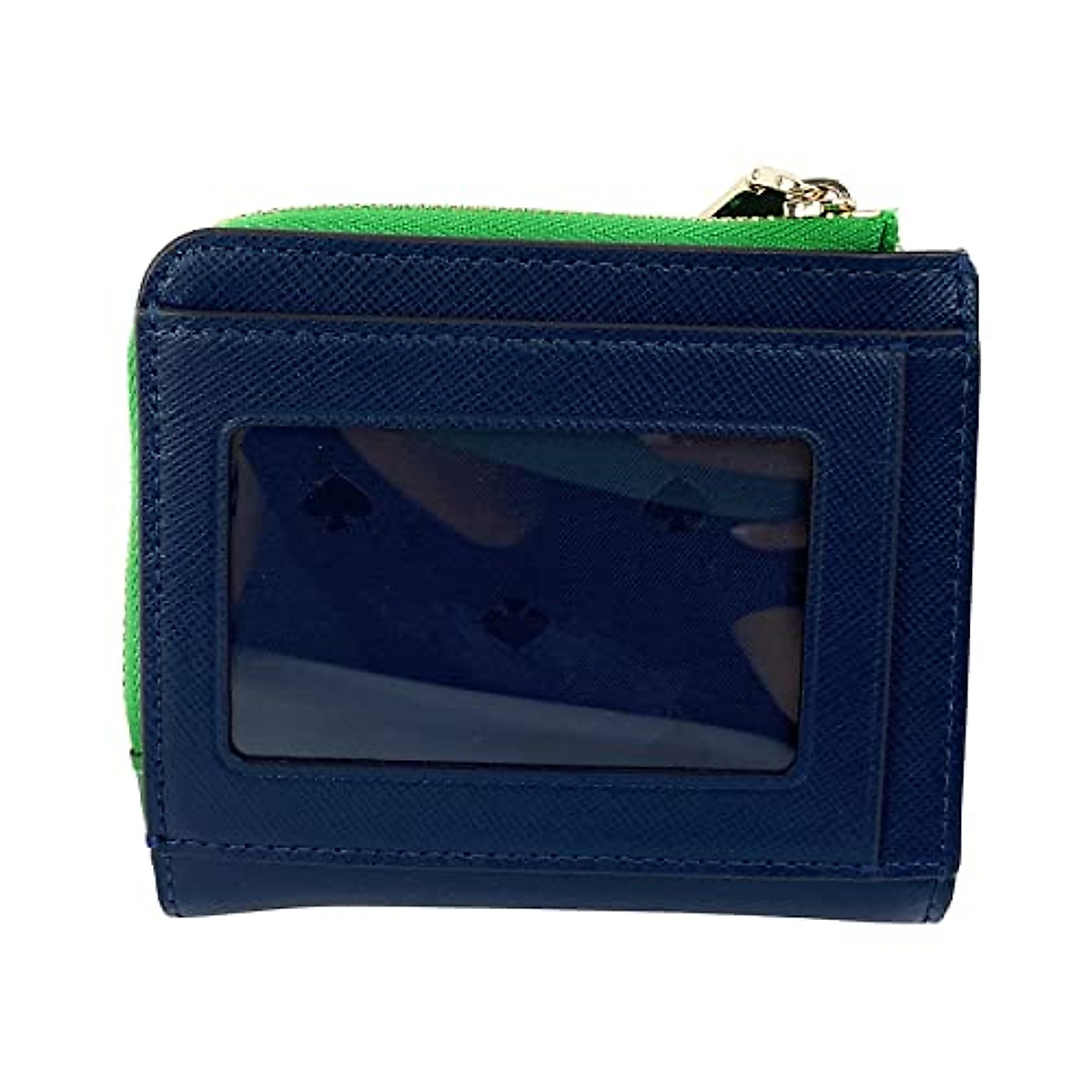 Kate Spade New York Staci Colorblock Small L-Zip Bifold Wallet in Verona Green Multi