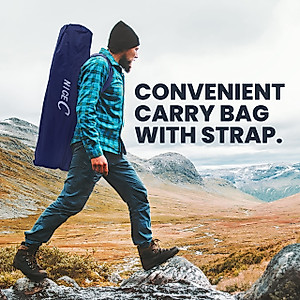 Nice C Camping Cots, Camping Cots with Mattress, for Adults, Folding Cot, with Pillow, Carry Bag & Storage Pocket, Extra Wide Sturdy, Holds Up to 500 Lbs (1, Grey)