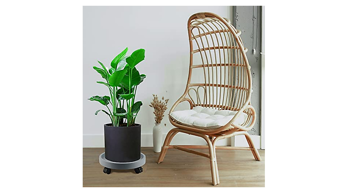 JOIKIT 4 Pack 13-Inch Heavy Duty Plant Caddies with Lockable Wheels