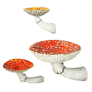 Eaarliyam Wall Shelves, Mushroom Hanging Shelf, Wall Floating Shelf, Resin Storage Shelves Ornaments for Bedroom Living Room Bathroom (Size: M)