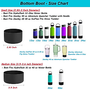 Boot for Hydro Flask 12-24 OZ Water Bottle/Stanley Tumbler, Bottom Boots for Hydroflask Sports Water Bottles, Silicone Bottom Cover Sleeve (Snapper, Fits Stanley Cups + Hydro 12-24 oz)