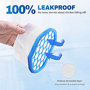 Vacplus Moisture Absorbers 12 Pack, 10.5 Oz, Humidity Absorber Boxes Attracts Extra Moisture from Your Bathroom, Closet, Kitchen, Dehumidifier for Closet (Fragrance Free), Blue