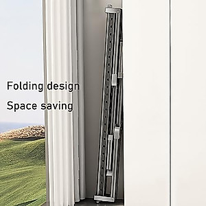 Folding Retractable Collapsible Drying Rack Clothing，Space-Saving Laundry Rack, Aluminum Alloy Drying Rack，Isometric Windproof Hanging Holes，Windproof Foot Support， Clothes Drying Racks Outdoor