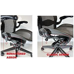 ERGOKING Headrest Compatible with Herman Miller Aeron Remastered Fully Adjustable Height & Tilt, Removable Coat Hanger Graphite Frame, Graphite Mesh