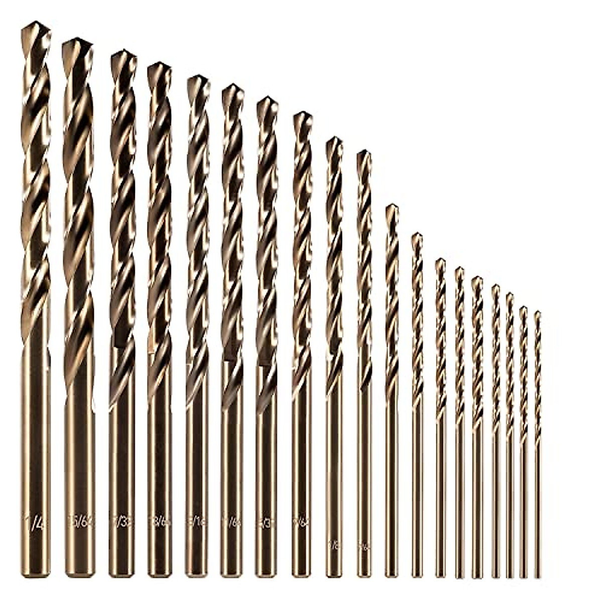 NewShark M35 HSS,5% Cobalt Metric Drill Bits Set (1mm-10mm/19pcs), Jobber Length Twist Drill Bit Set for Hard Metal, Stainless Steel, with Storage Case (Metric)