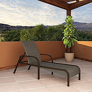 Cosco Outdoor Living SmartWick Chaise Lounger, Warm Gray (88463QDT1E)