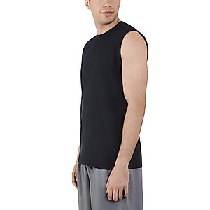 Fruit of the Loom Men Sleeveless Tee (X-Large, Charcoal Heather)