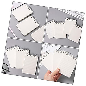 DEPILA 8 pcs Convenient Products Blank Memo Grid School Notepad Portable Pads Office Studying Ring Notebooks Flash Card Writing White Cards Note Notebook Student Pocket Paper Ruled Study Note pad