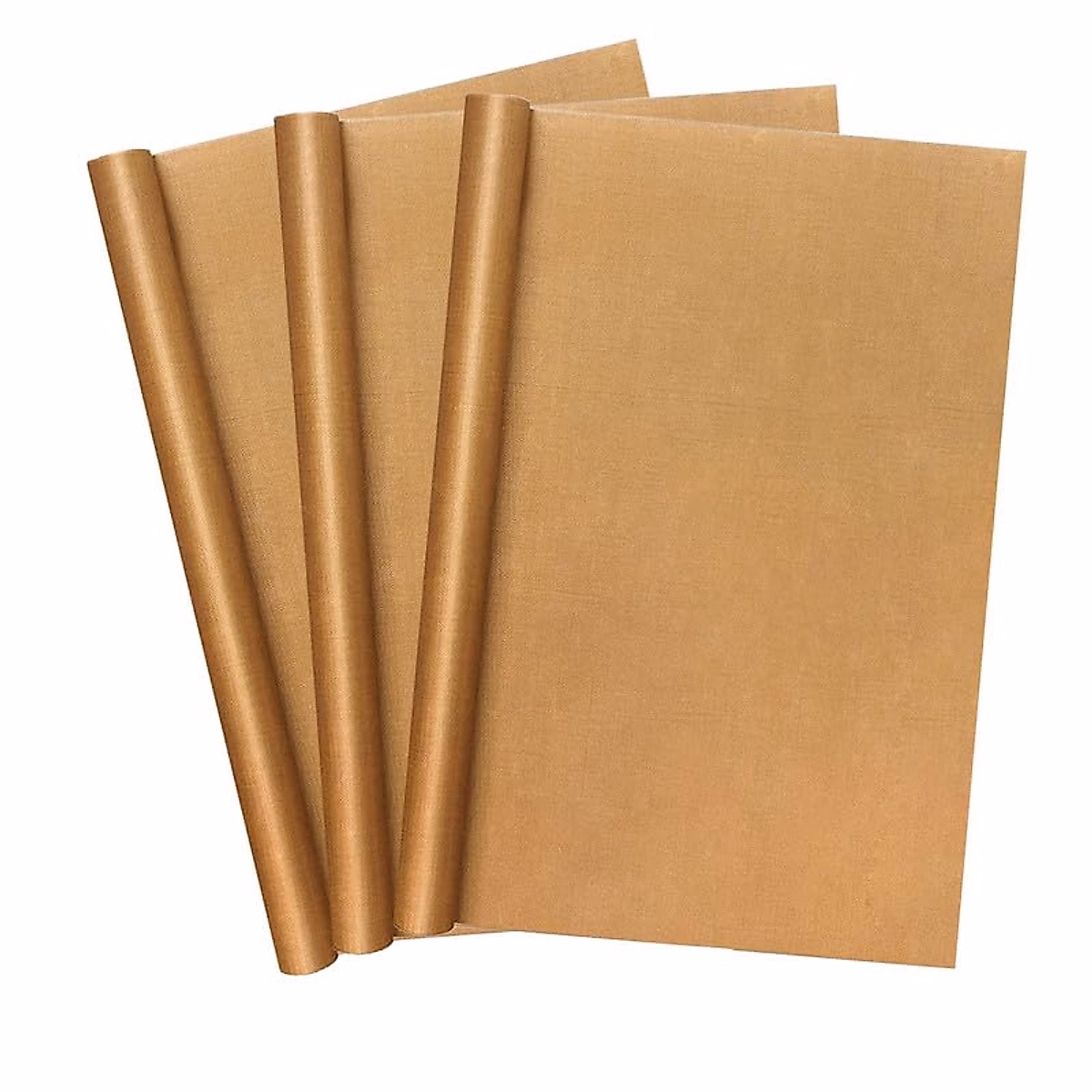 3 Pack PTFE Teflon Sheet for Heat Press Transfer Sheet 16" x 12" Non Stick Heat Transfer Paper Washable Reusable Heat Resistant Baking Sheets Craft Mat (Brown)