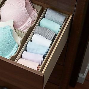 Household Essentials Brown 720-1 Deep Drawer Organizer Box for Storage | 12 in x 4 in x 3.13