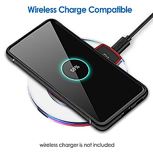 JETech Slim Fit Case Compatible with Samsung Galaxy S21 FE 5G 6.4-Inch, Thin Phone Cover with Shock-Absorption and Carbon Fiber Design (Black)