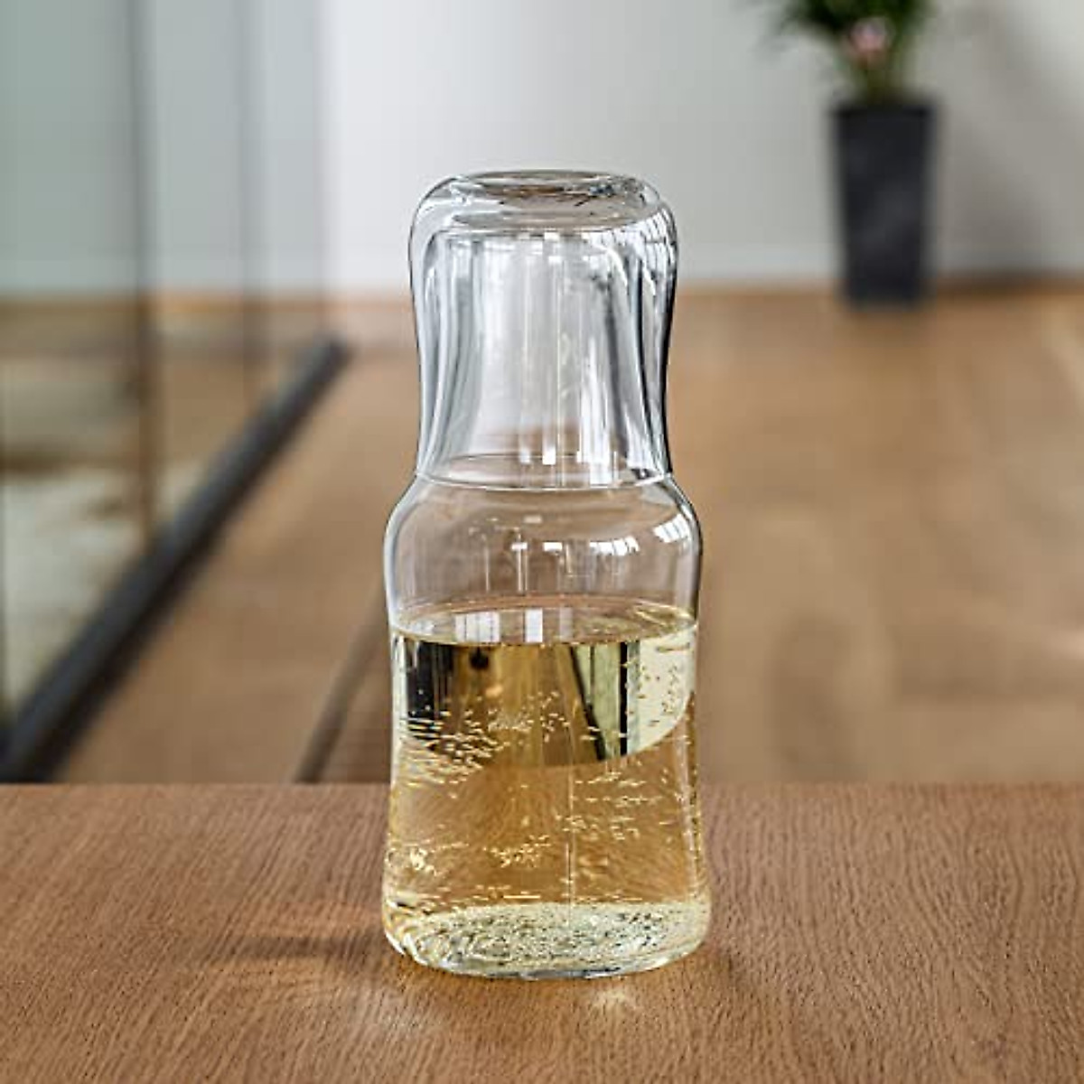 Krosno Water Drinking Night Set| Set of 2 Pieces | 20.3 and 6.8 oz | Splendour Collection | Ideal for Home, Restaurant, Events & Parties | Dishwasher Safe