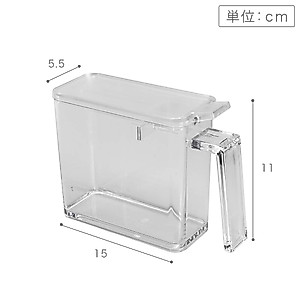 Yamazaki Home Tower Spice Storage Container - Small - Steel + Plastic - 1.5 Cups, 350 Milliliters