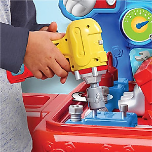 Disney Junior Mickey Mouse Funhouse Workbench, 43-piece Kids Construction Tool Set, Kids Toys for Ages 3 Up, Amazon Exclusive by Just Play