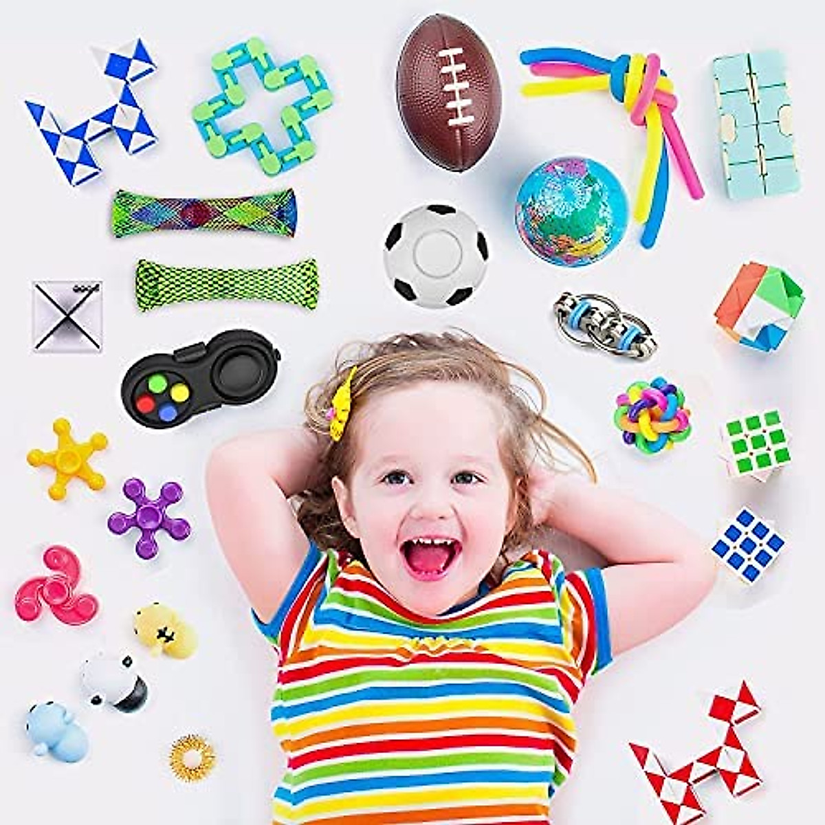 28 Pack Sensory Toys Set, Relieves Stress and Anxiety Fidget Toy for Children Adults, Special Toys Assortment for Birthday Party Favors, Classroom Rewards Prizes, Carnival, Piñata Goodie Bag Fillers