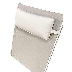Sunbrella Headrest Pillow -fits Ledge Lounger (Natural (White))