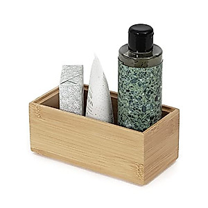 Compactor Osaka Bamboo Storage Box, Extra Small Stackable Wood Storage Box, 15 x 7.5 x H. 6.5 cm, Natural Bamboo, Brown RAN6966