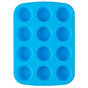 Wilton Easy-Flex Silicone Mini Muffin Pan, 12-Cup, Blue