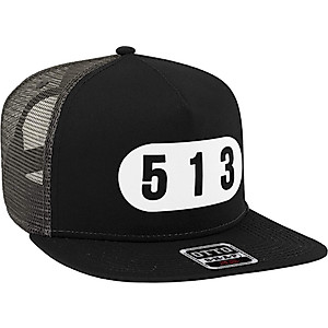 NOFO Clothing Co 513 Cincinnati Snapback Trucker Hat, Black/Charcoal Grey