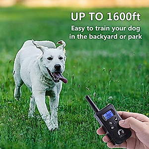 Paipaitek No Shock Dog Training Collar, Rechargeable & Waterproof No Shock Dog Collar with Remote, Up to 1600Ft Remote Range