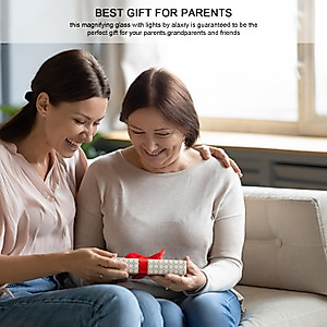 Magnifying Glass with Light, 10X Handheld Large Magnifying Glass 12 LED Illuminated Lighted Magnifier for Macular Degeneration, Seniors Reading, Soldering, Inspection, Coins, Jewelry, Exploring